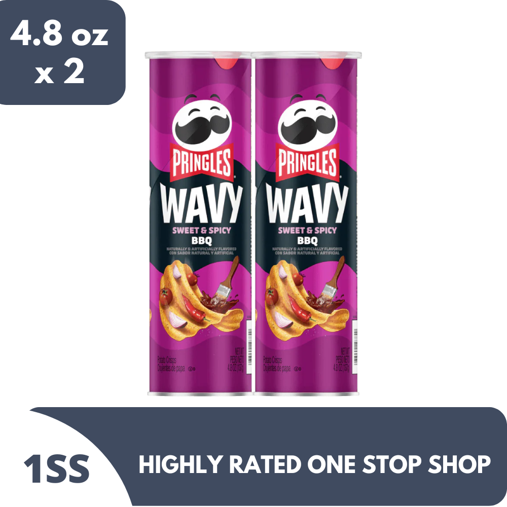 Pringles Wavy Sweet & Spicy BBQ 4.8 oz x 2 | Lazada PH