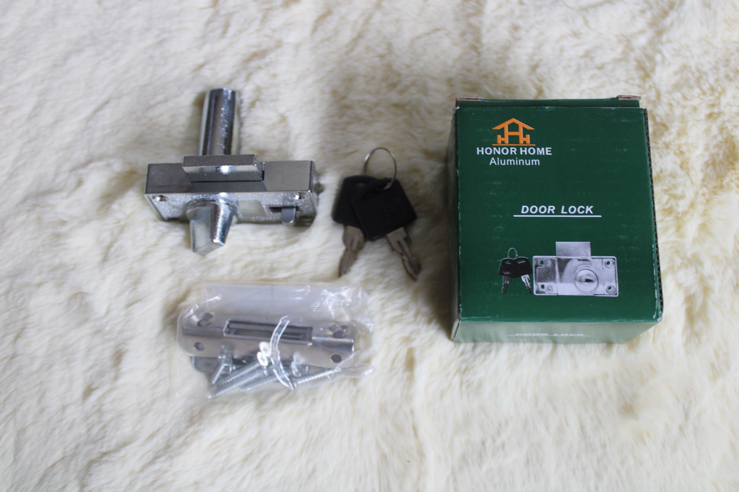 Alpha lock for aluminum screen doors rim dead lock (Black and Silver ...