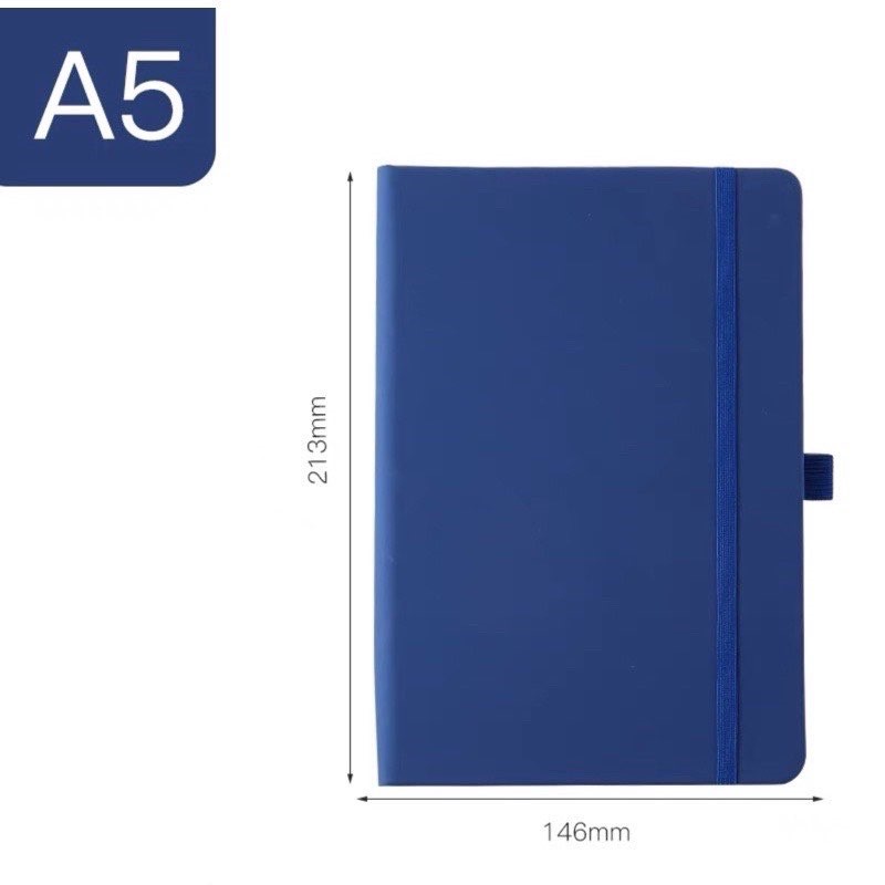 [A5 Size Thick] Stationery 25K Moleskin Rubber Diary Strap Notebook w ...