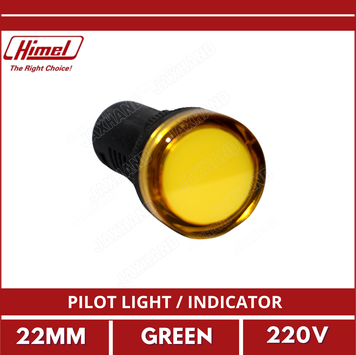Pilot Light Yellow, 22mm, 220VAC / signal light for panel boards and ...