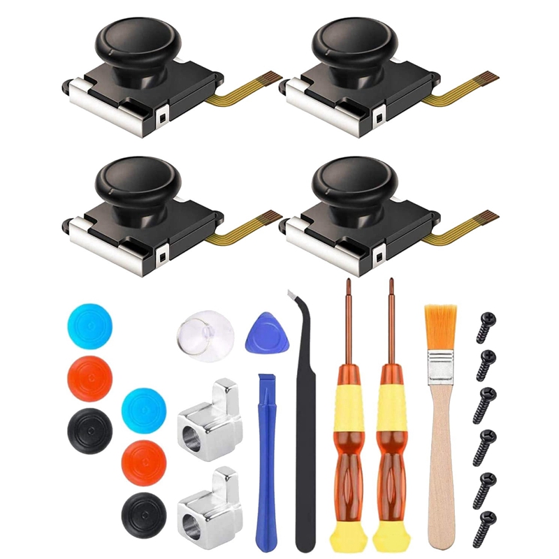 (4 Pack) 3D Analog Stick Repair Kit for Nintendo Switch Joy Con with ...