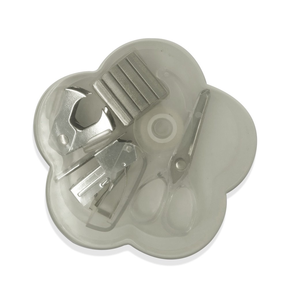 Mini Flower Stationery Set (Stapler, Stapler Wire, Staple Remover, Tape ...