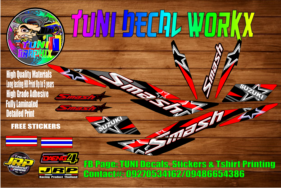 Smash 115 Stock Decal (RED w/ freebies) | Lazada PH