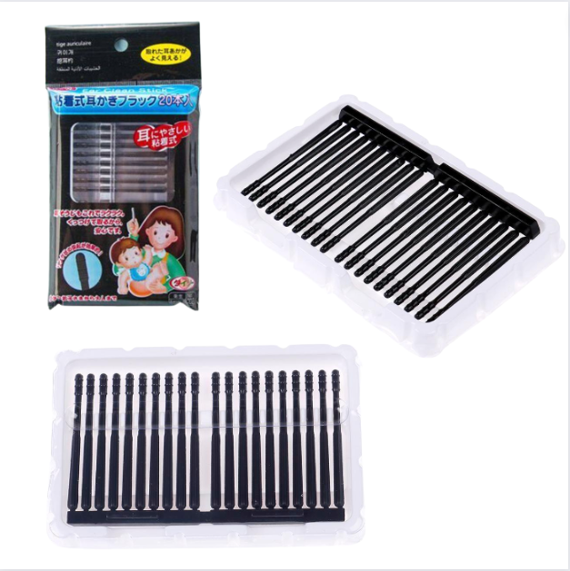 BLOOM 20pcs/pack Disposable Sticky Ear Swabs Pick Spiral Tips Wax ...