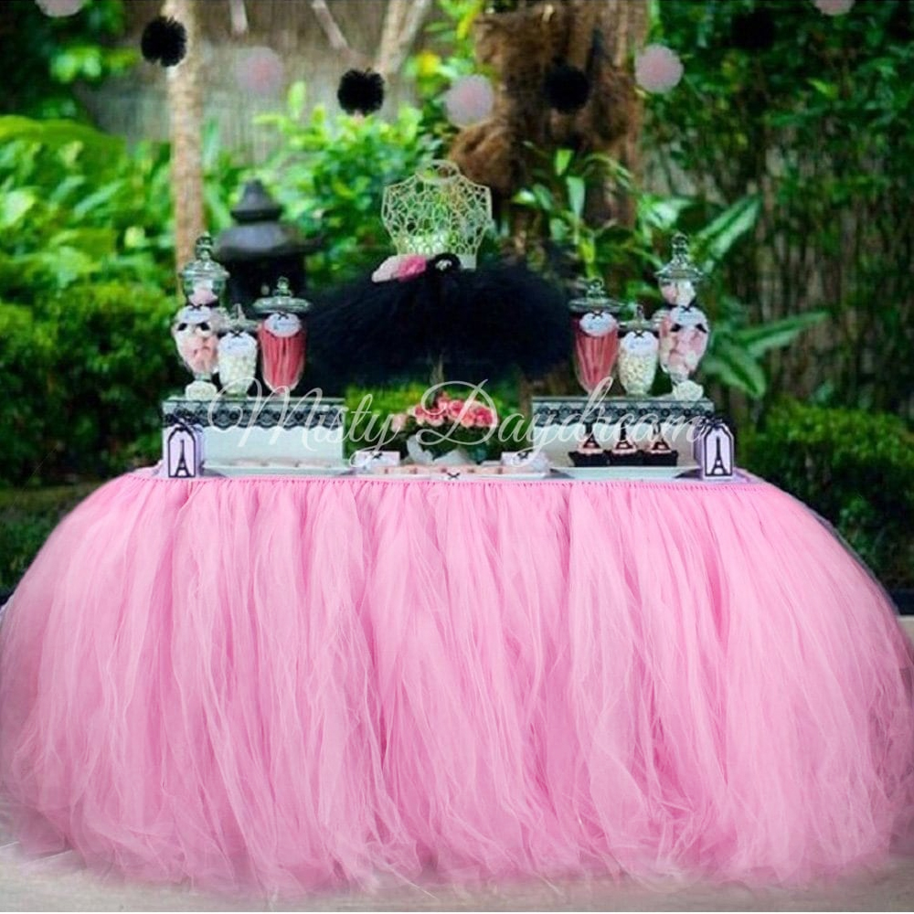 Luxury Living | 30 Yards DIY Tulle Table Skirt Party Decor 30 yard ...