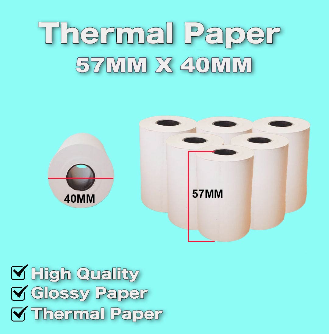 Ready Thermal Paper Roll 57MM x 40MM used for POS Thermal Printer ...