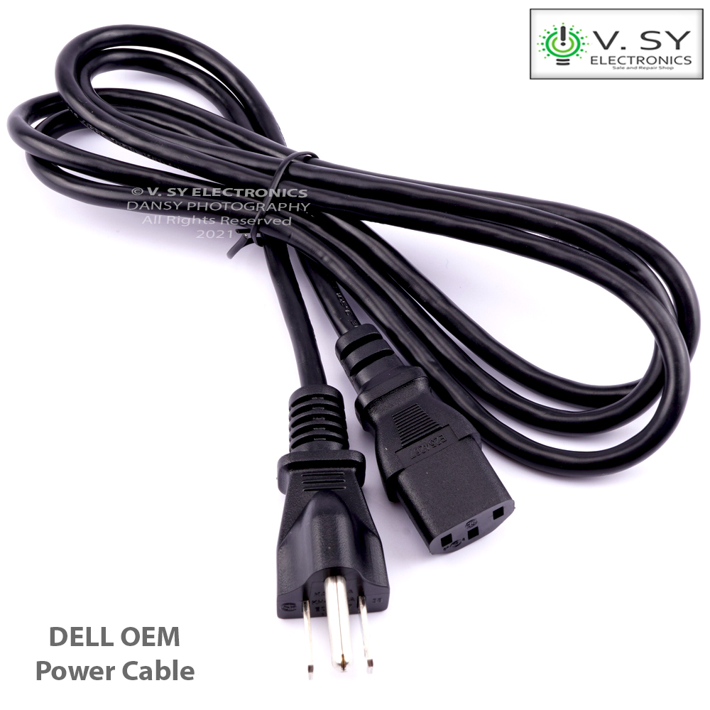Dell OEM Heavy Duty 1.5M AC Power Cord US 3 Pins Plug to 3 Holes Cable ...