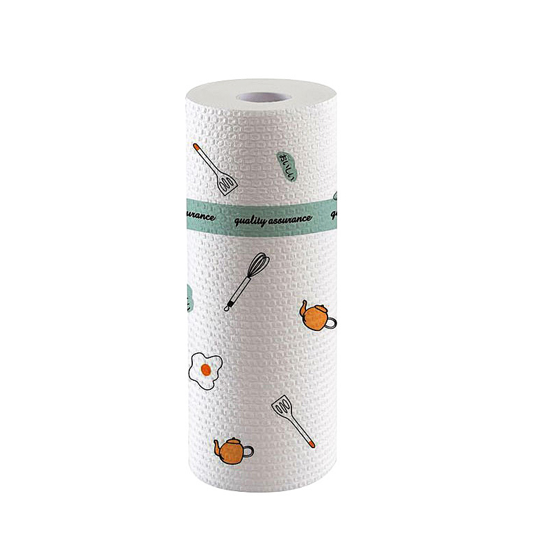50pcs/roll Thickened Kitchen Tissue Washable Paper Clean Lazy Rag Cloth ...