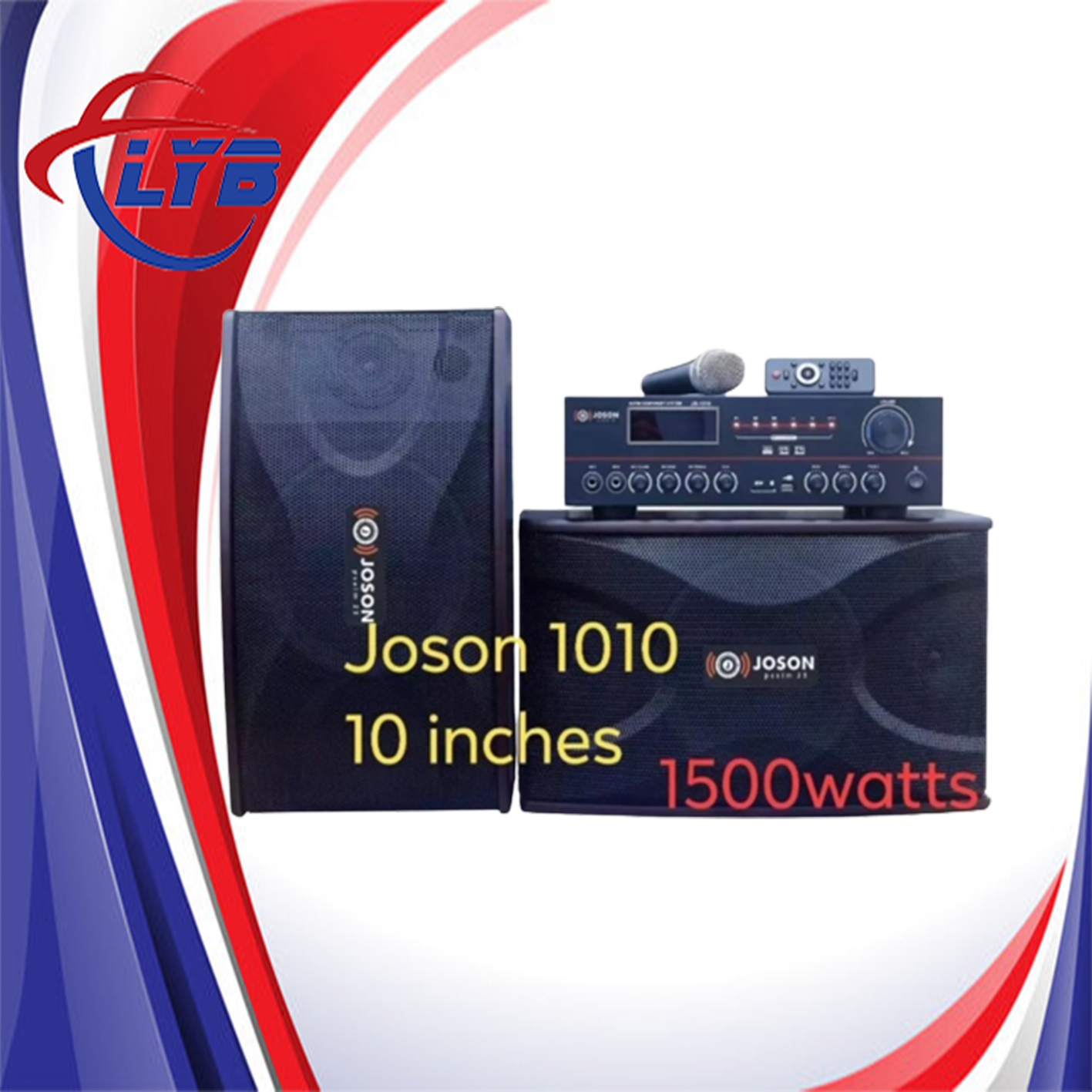 JOSON Size 10" Speaker Set with Amplifier (Model: JS1010) - Free ...