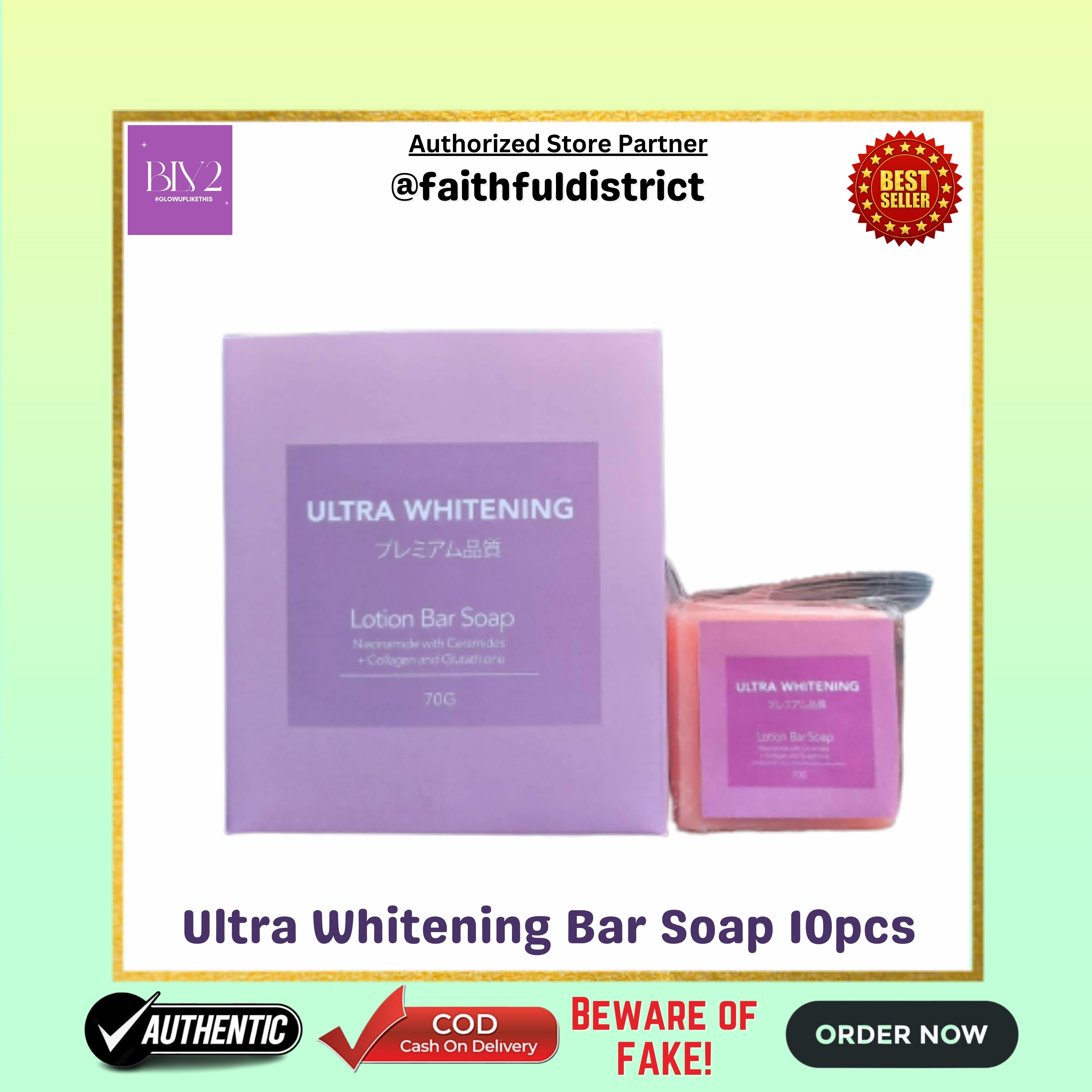 [Faithful District] COD BLV2 Ultra Whitening Lotion Bar Soap 70g ( 1 ...