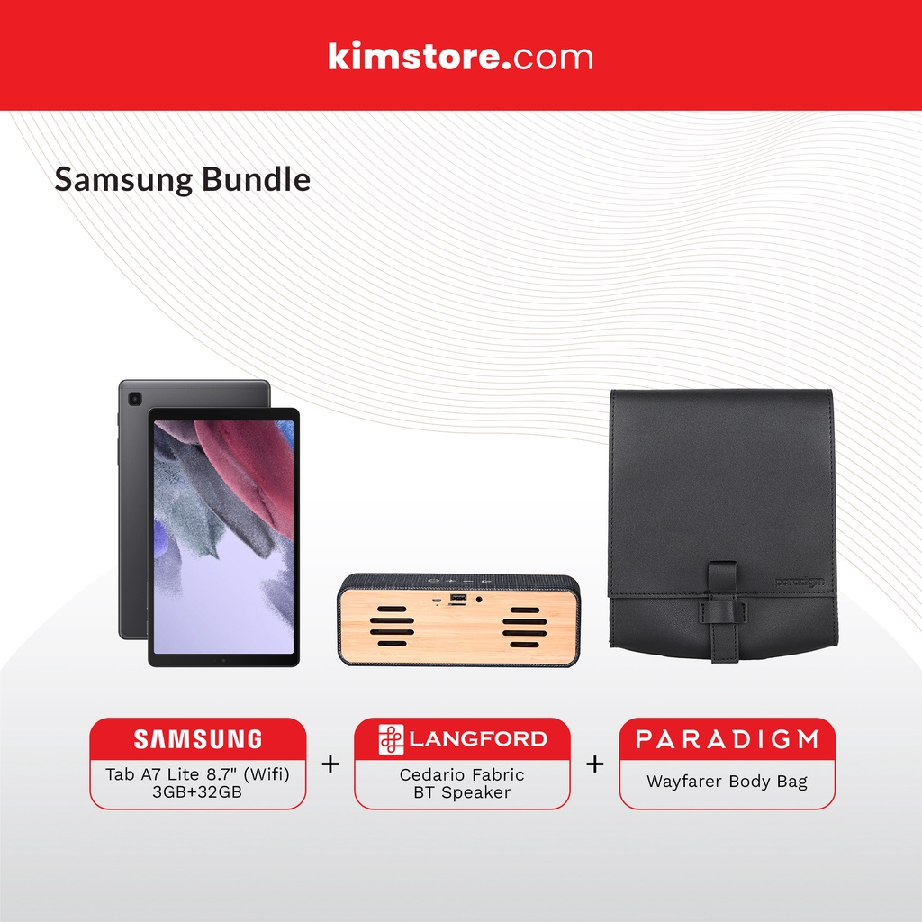 KIMSTORE BUNDLE Samsung Tab A7 Lite with BT Speaker and Body Bag | Lazada PH