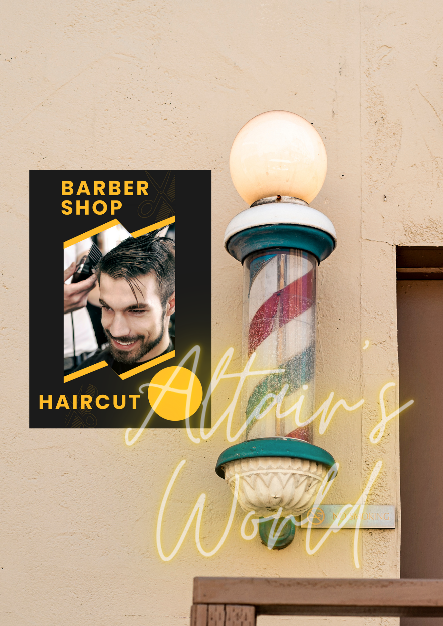 AW SIGNAGE BARBER SHOP ACCESSORIES BARBERSHOP POSTER BARBER HAIRCUT ...