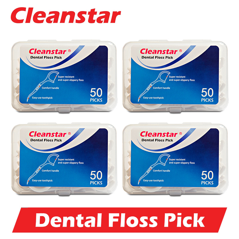 CleanStar Dental Floss Pick Box 50pcsx4 200 pcs | Lazada PH