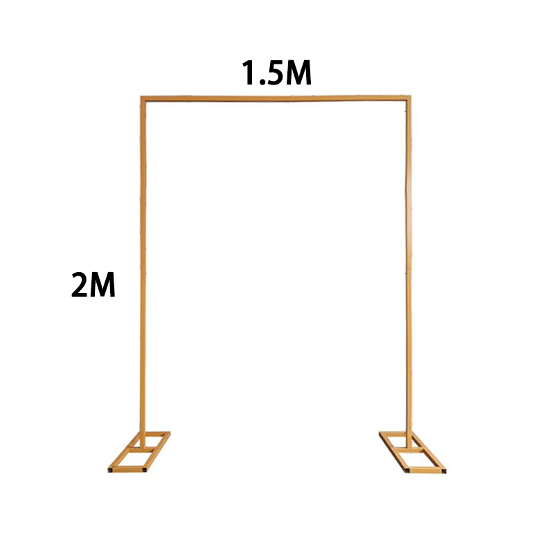 2×2M Square Golden Arches Adjustable Backdrop Stand Metal Wedding Arch ...