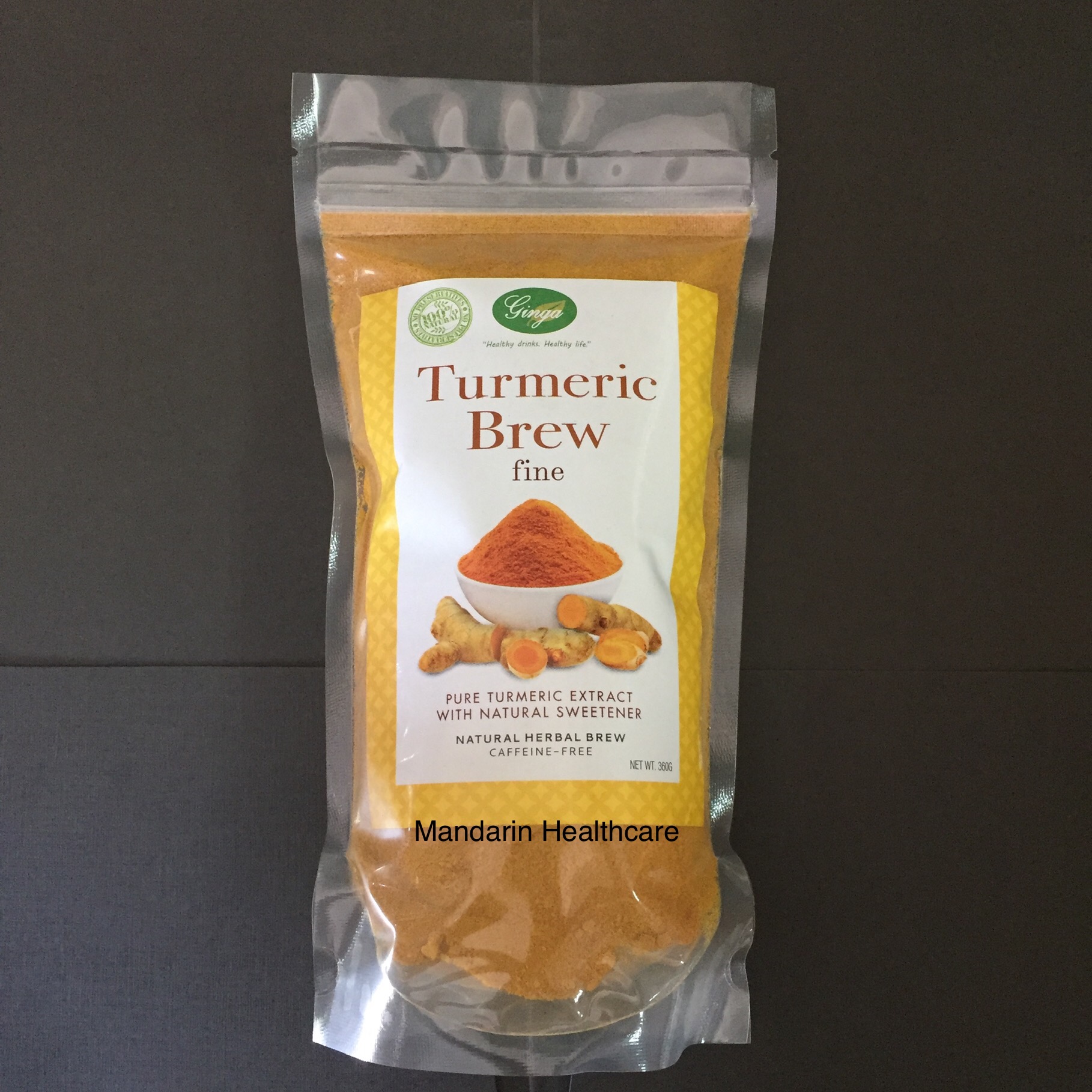 Ginga Turmeric Brew Fine Turmeric Tea - Natural Herbal, Caffeine-Free ...