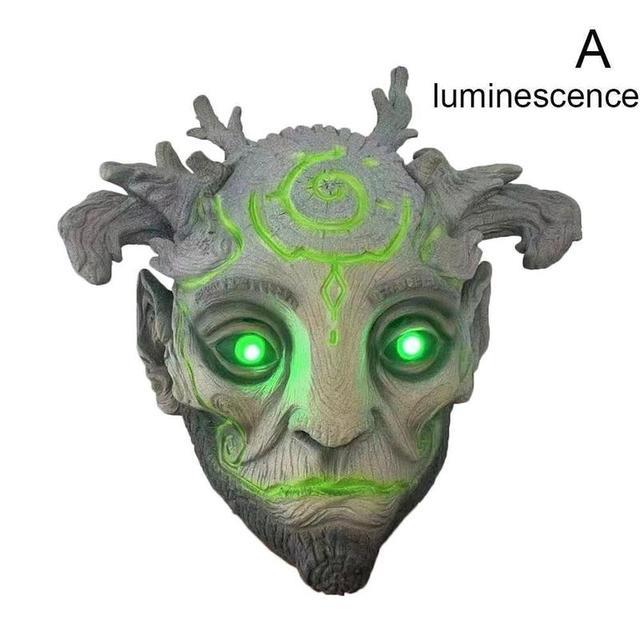Halloween LED Mask Green Elf Old Man Latex Mask Forest Elf Mask ...