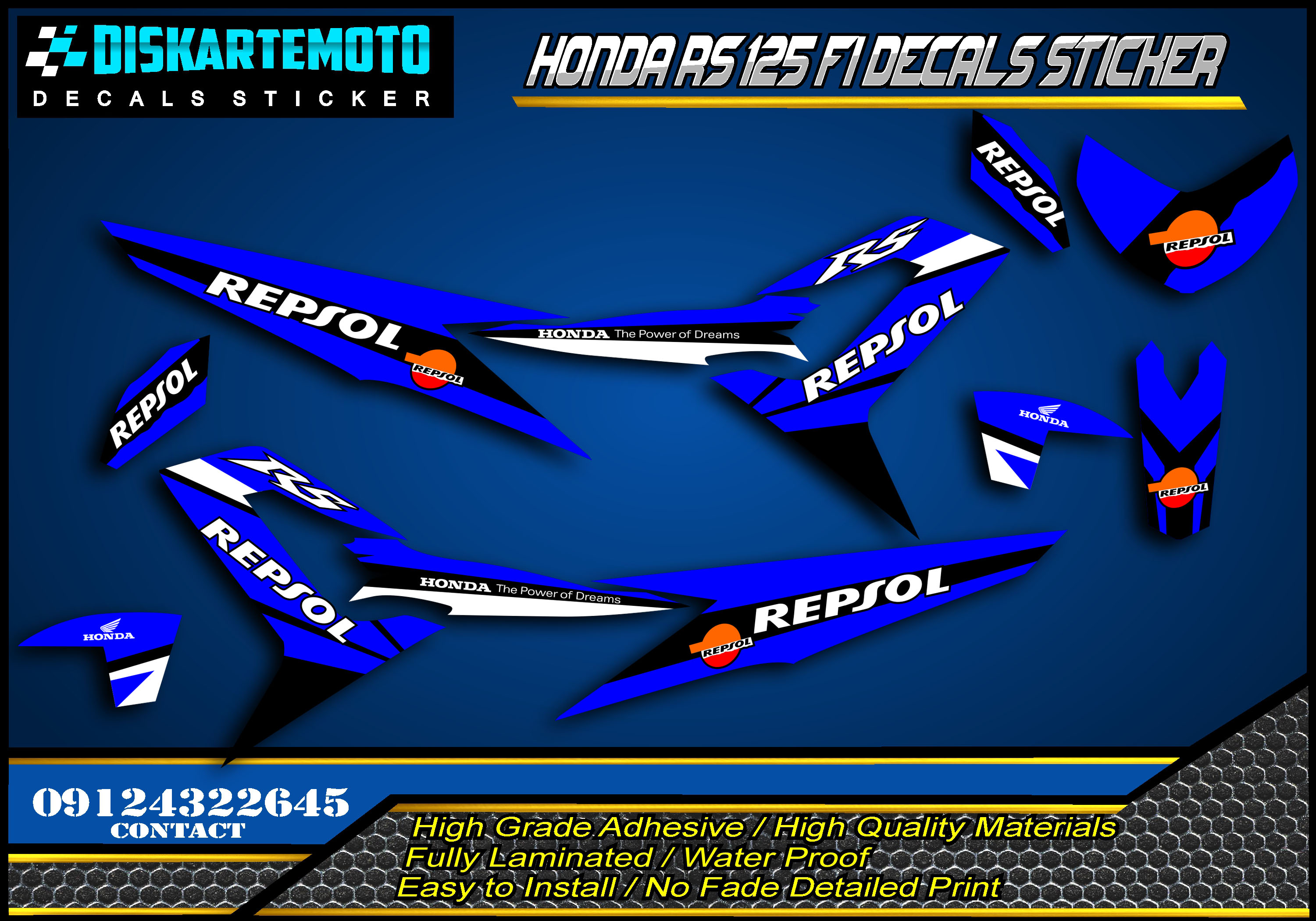 Honda Rs 125 fi Decals Sticker | Lazada PH