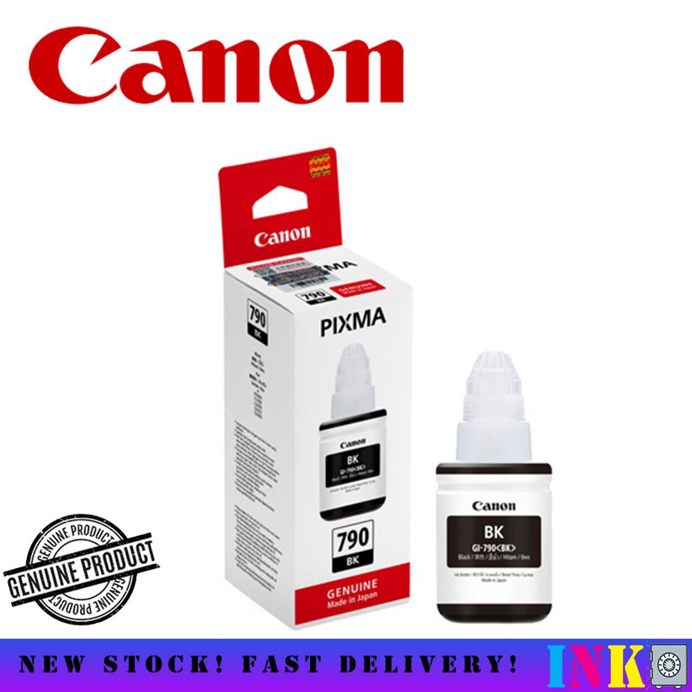 Canon Original GI 790 Ink (Black) Ink Refill Bottle for Printers G100 ...