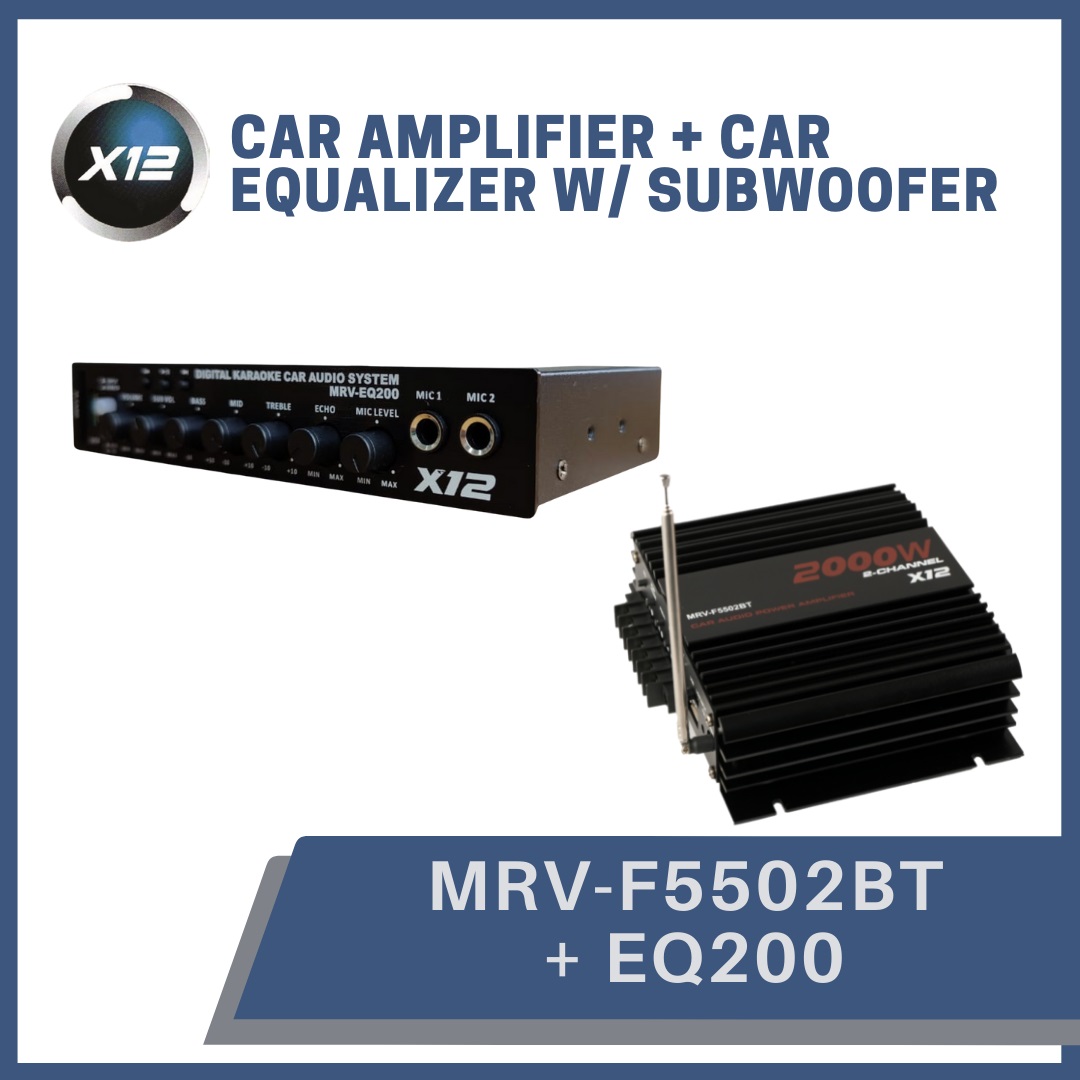 X12 BUNDLE "D" MRV-F5502BT 2 Channel Car Audio Power Amplifier + MRV ...