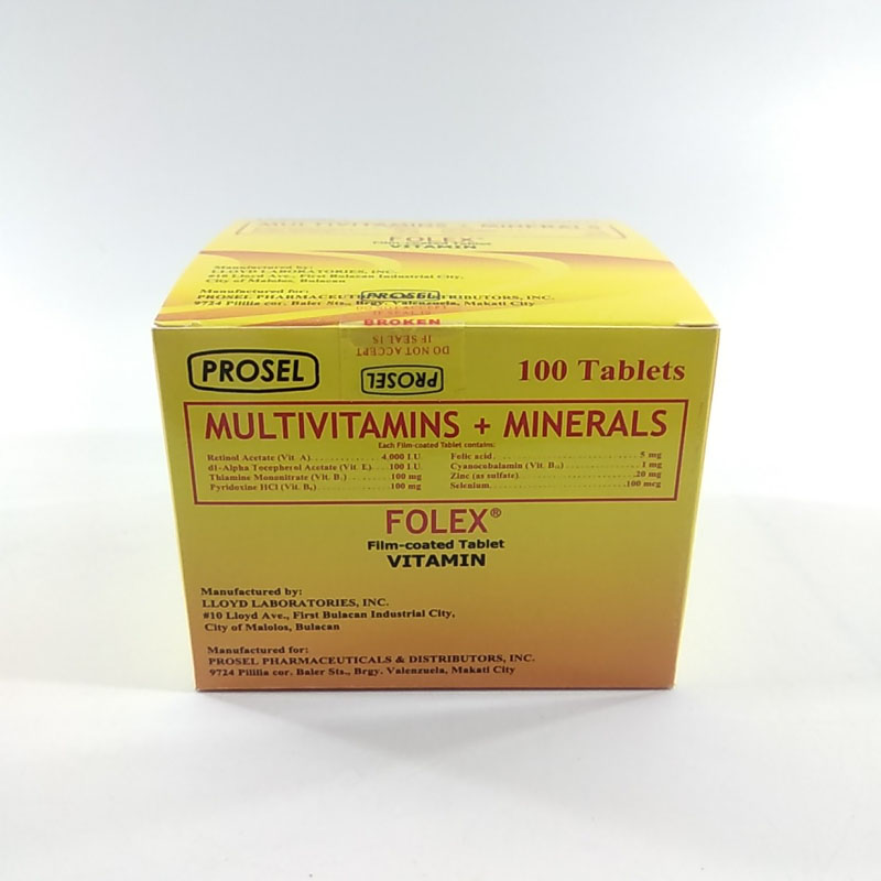 Folex Multivitamins + Minerals 100's | Lazada PH