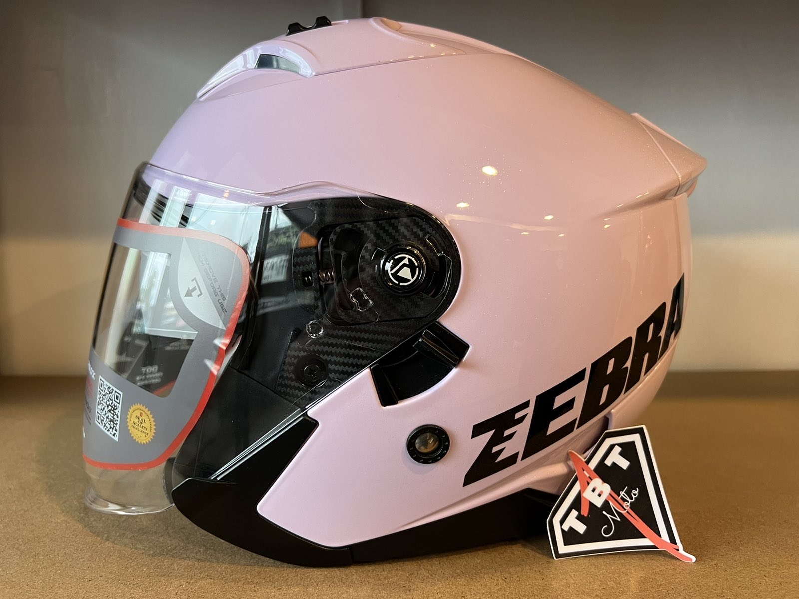 ZEBRA YM-902 Dual Visor Gloss Purple Half Face Helmet / ZEBRA Dual ...