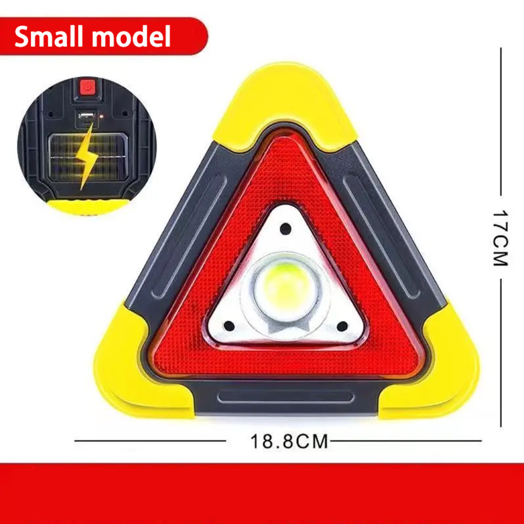 【2024 NEW】Solar Car early warning Triangle warning device lamp device ...