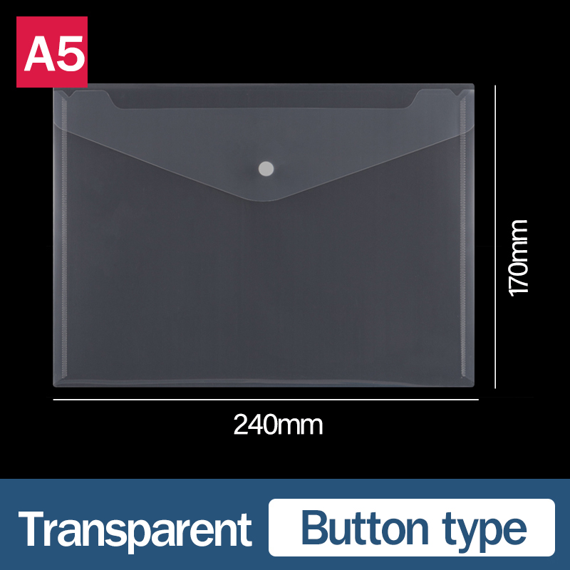 File Case File Bag Transparent Plastic Folder Organizer Storage Bag ...