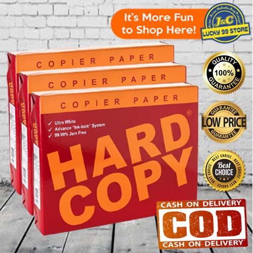Hard Copy Bond Paper Short Letter A4 Long Legal Size 70gsm Sub20 500 ...