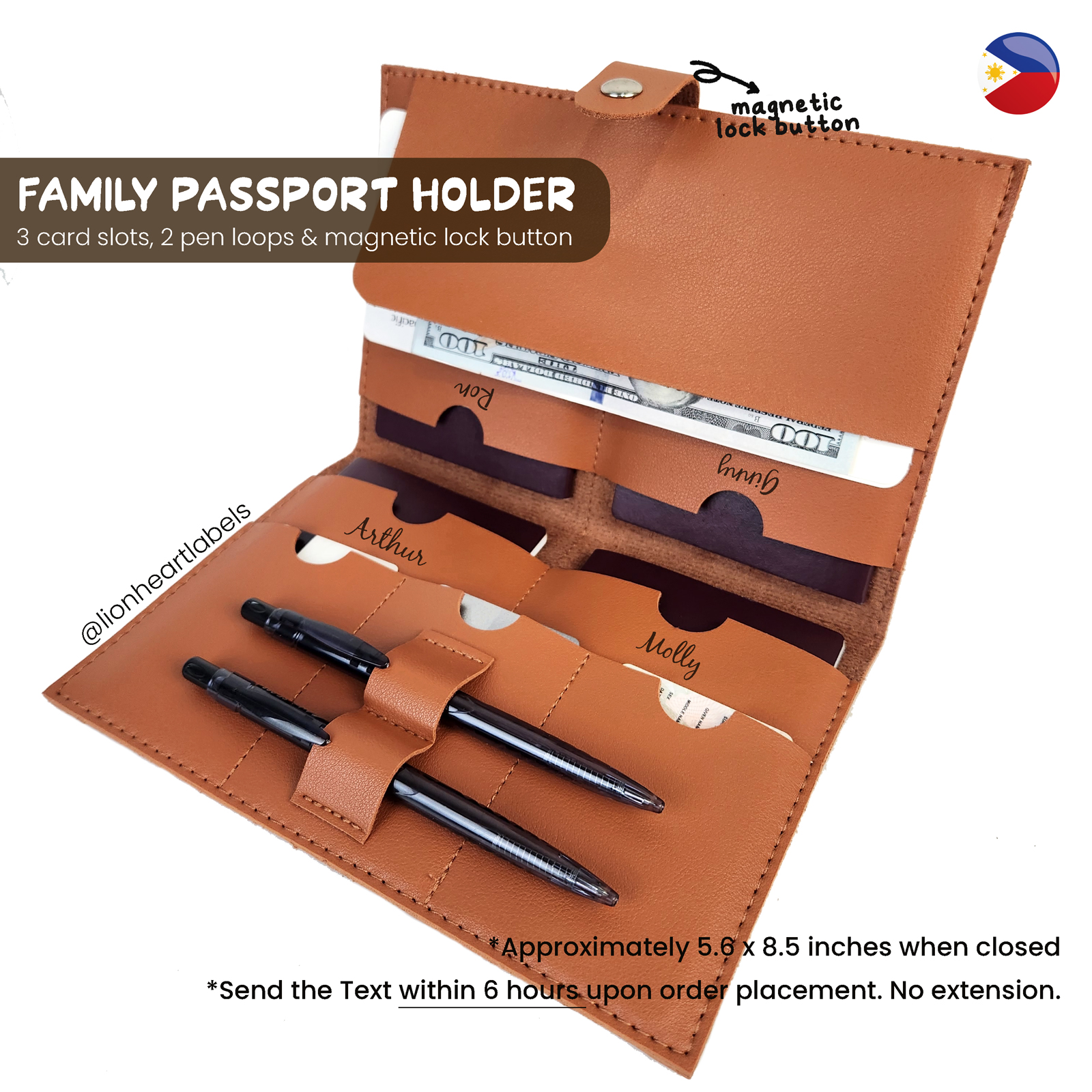 Personalized Family Passport Organizer Holder Passbook Bankbook Travel ...