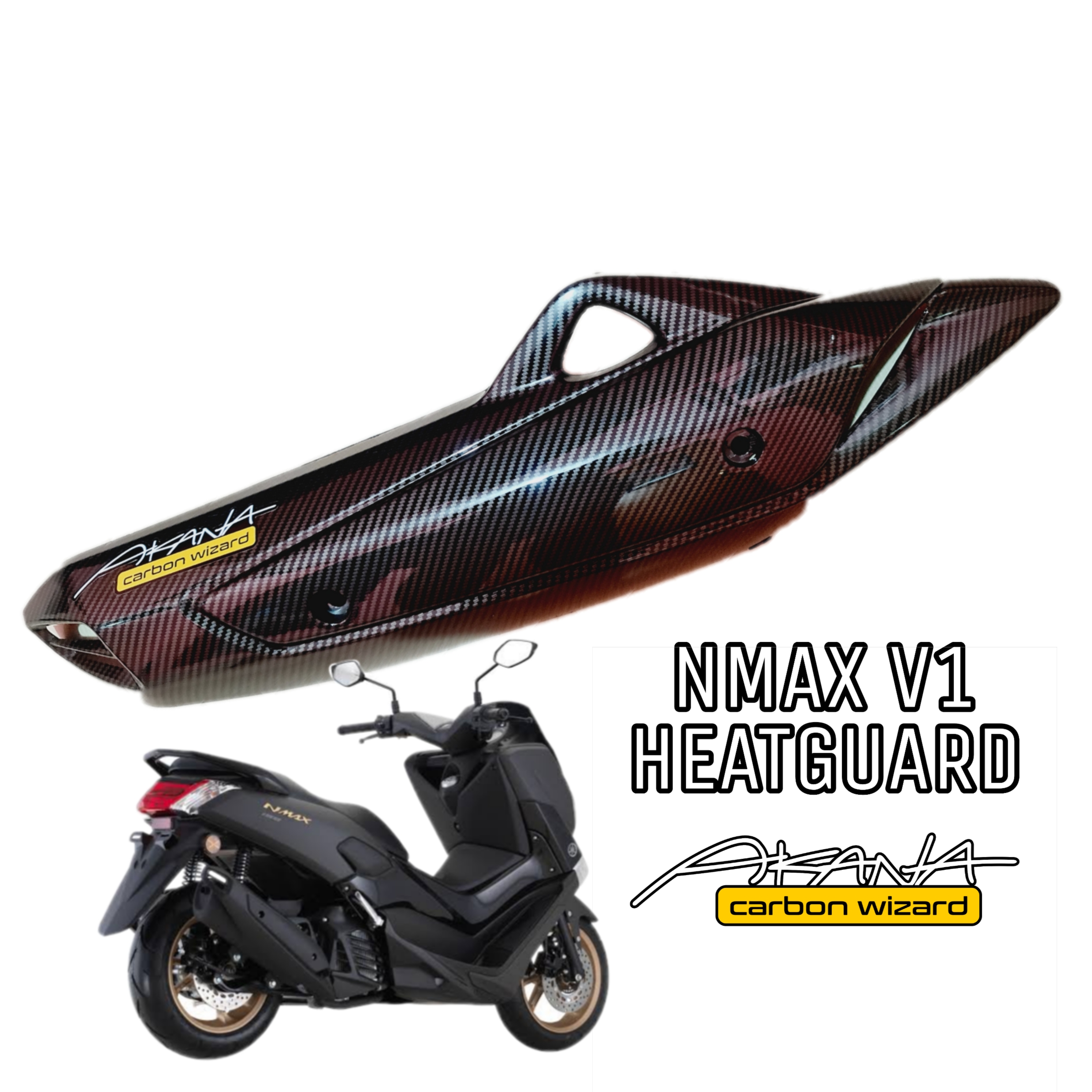 NMAX version 1 Hydro dip Carbon Heatguard & Radiator Cover | Lazada PH