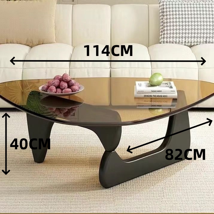 3C tempered glass center table for sala oval low coffee table side ...