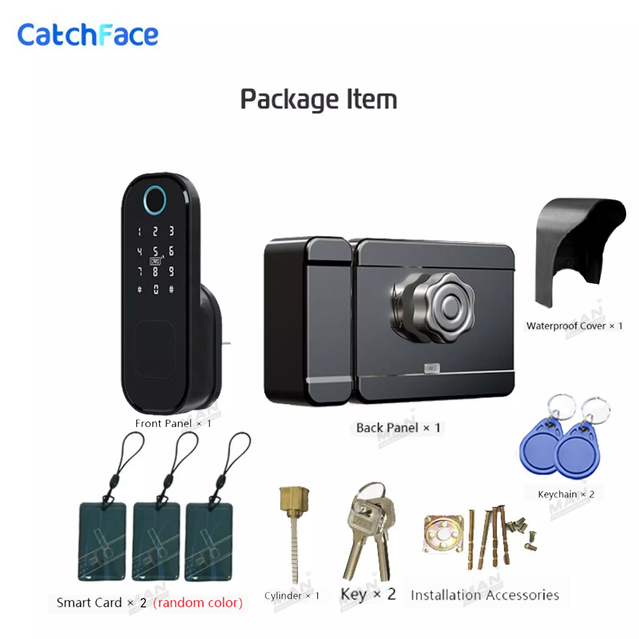 Fingerprint Door Lock Waterproof Outdoor Gate Lock Bluetooth TTlock ...