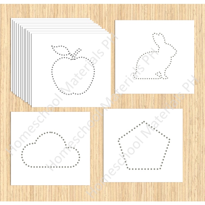 Montessori PIN POKING ACTIVITY SHEETS - Set of 40 - Assorted Dotted ...