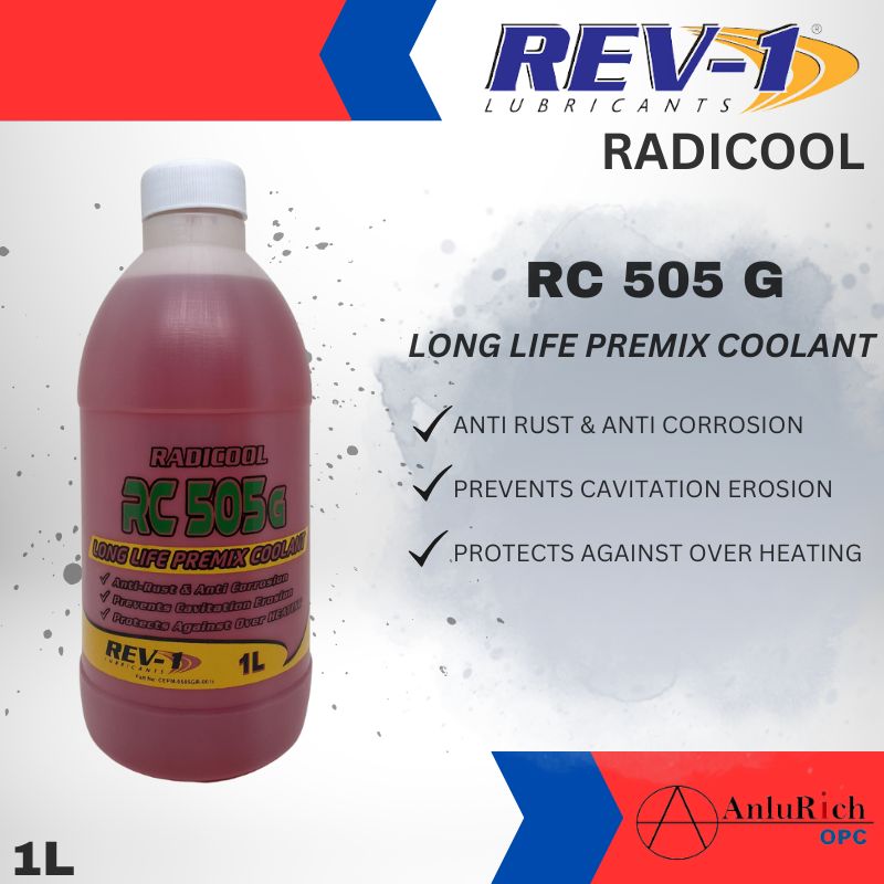 REV 1 Radicool RC 505G Long Life Premix Coolant 1L RED Part No: CEPM ...