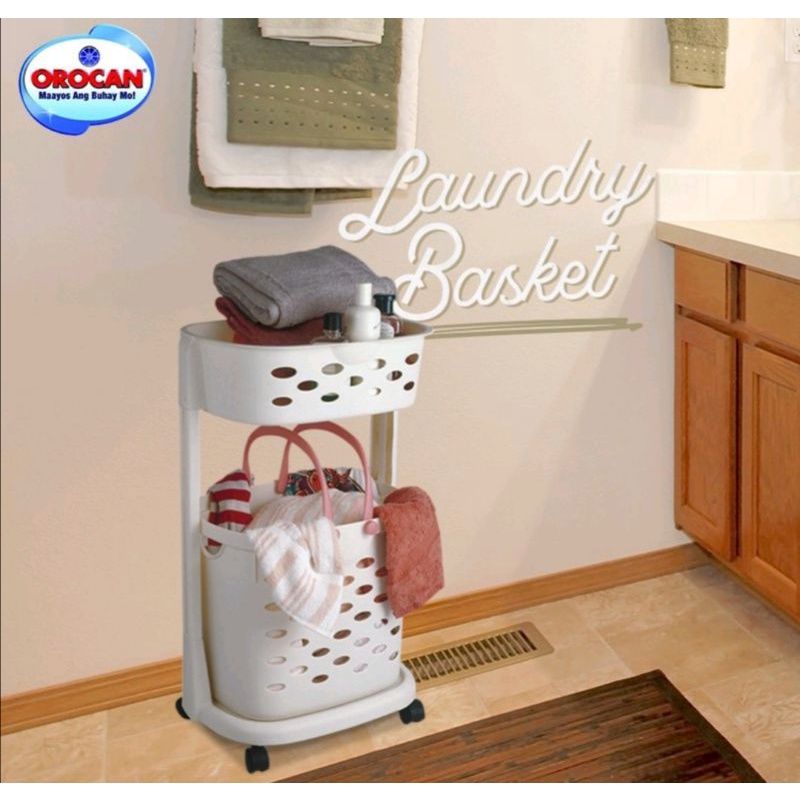 Orocan Laundry Basket Storage Clothes Organizer on Wheels | Lazada PH