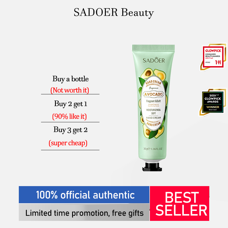 Sadoer Perfumed Avocado Refreshing Non-Greasy Moisturizing Lotion Plant Series Soft Hand Cream ...