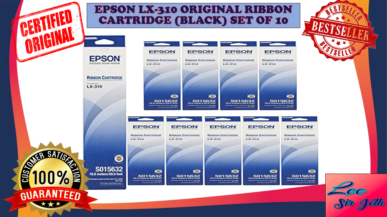 EPSON S015632 ORIGINAL RIBBON CARTRIDGE (BLACK) FOR EPSON LX-310 ...