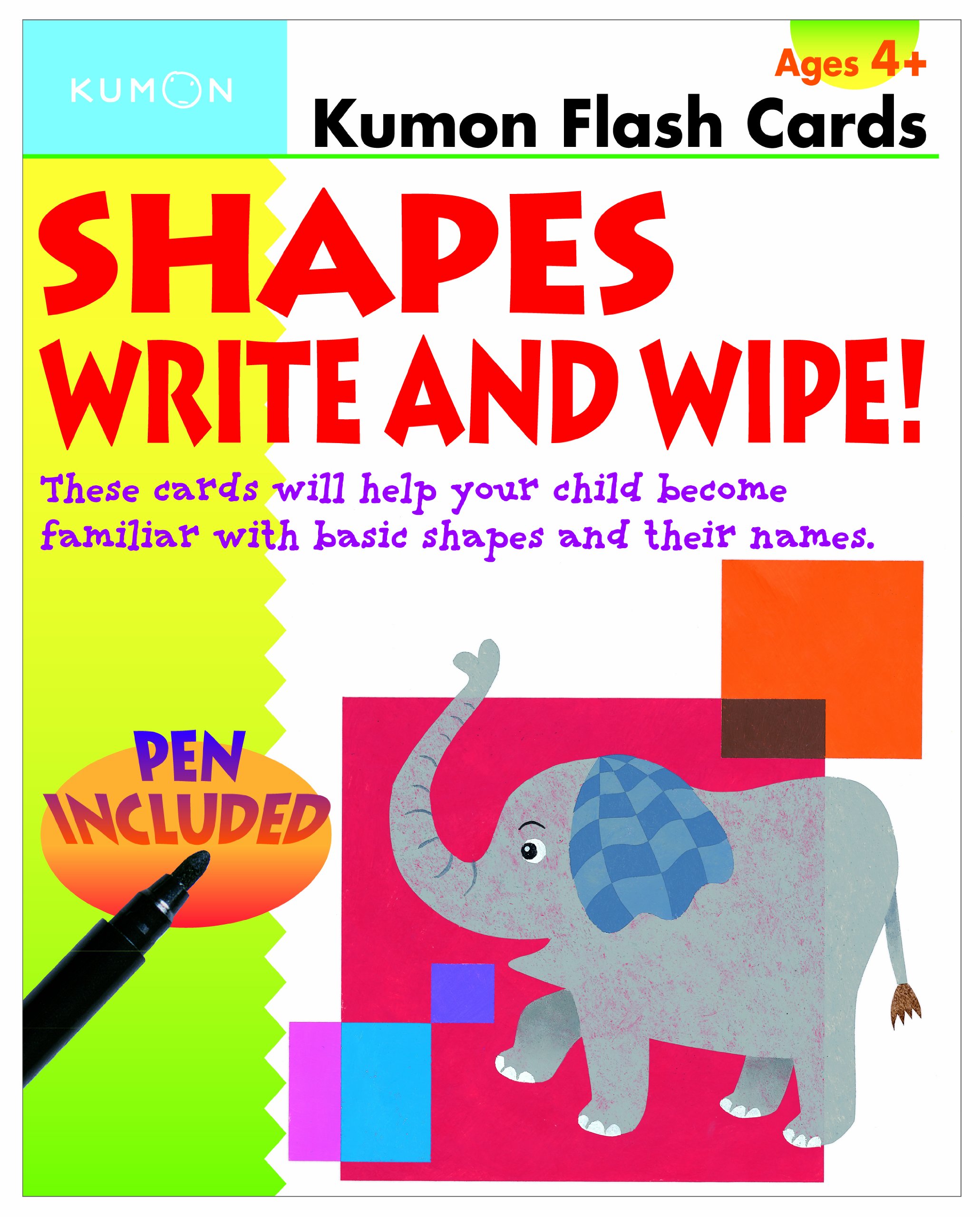 KUMON FLASHCARDS SHAPES Write-and-Wipe | Lazada PH
