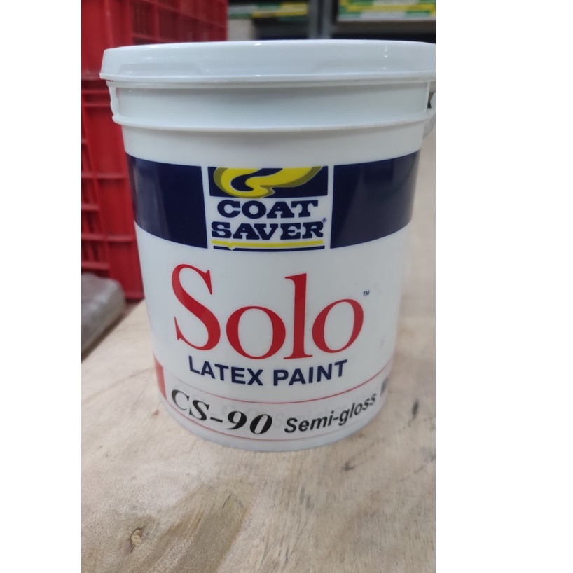 ☀Coat Saver SOLO Semi Gloss White Latex Paint CS90 4Liters 1 Gallon ...