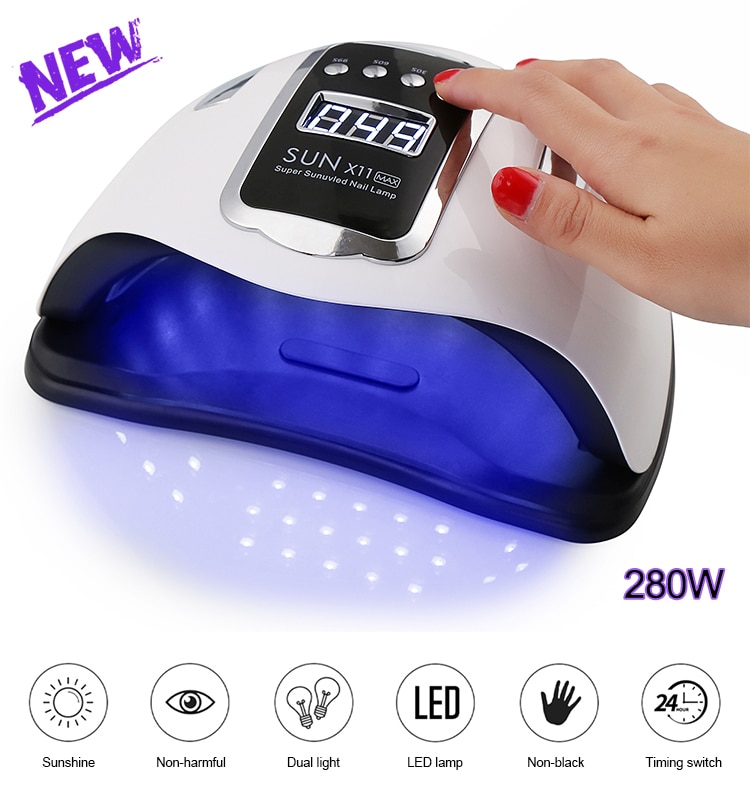 FOCANO SUN X11 Max UV LED Nail Lamp For Fast Drying Gel Nail Polish Dryer 66LEDS Home Use Ice ...
