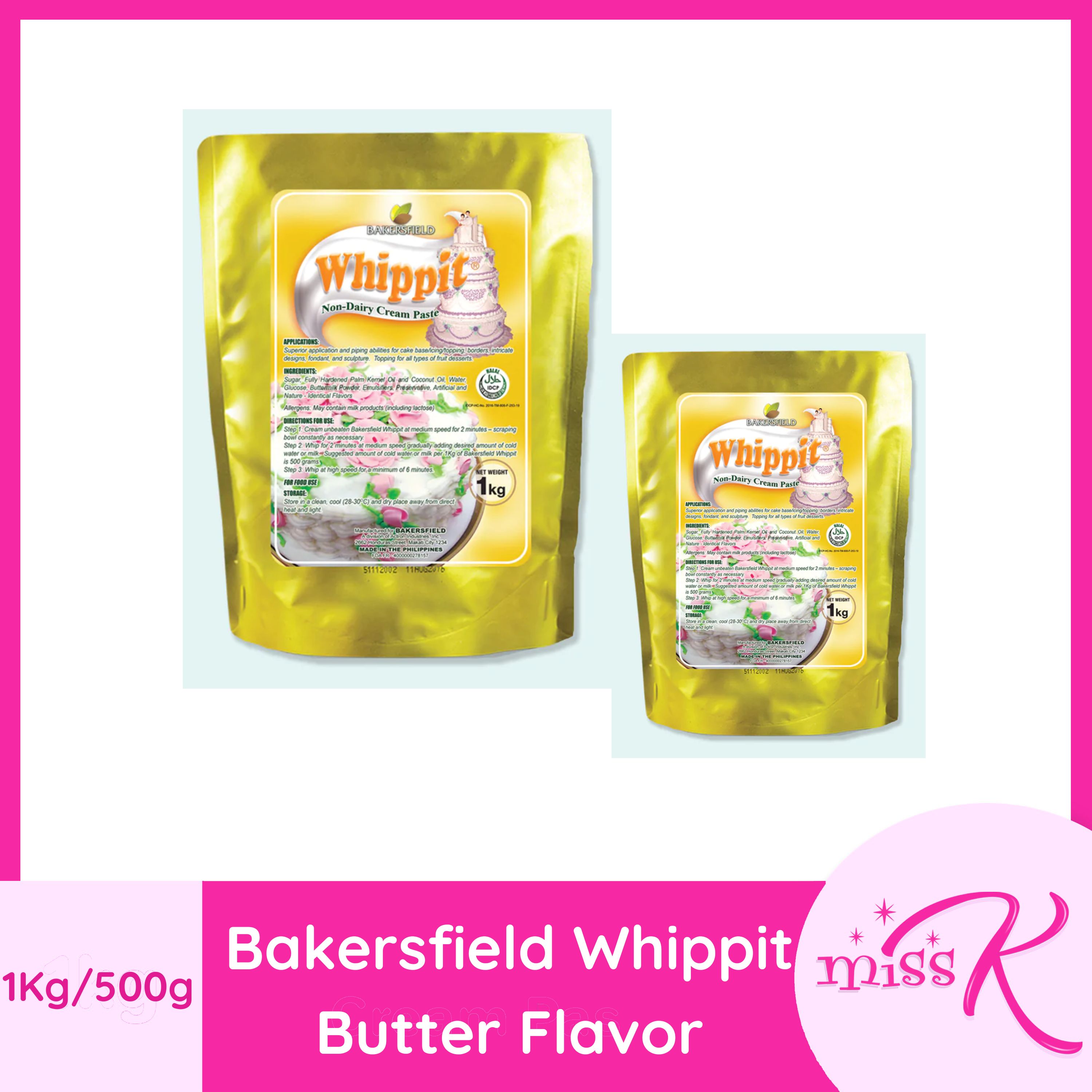 Bakersfield BUTTER Whippit | Butter Flavor Non-dairy Cream Paste | 1Kg ...