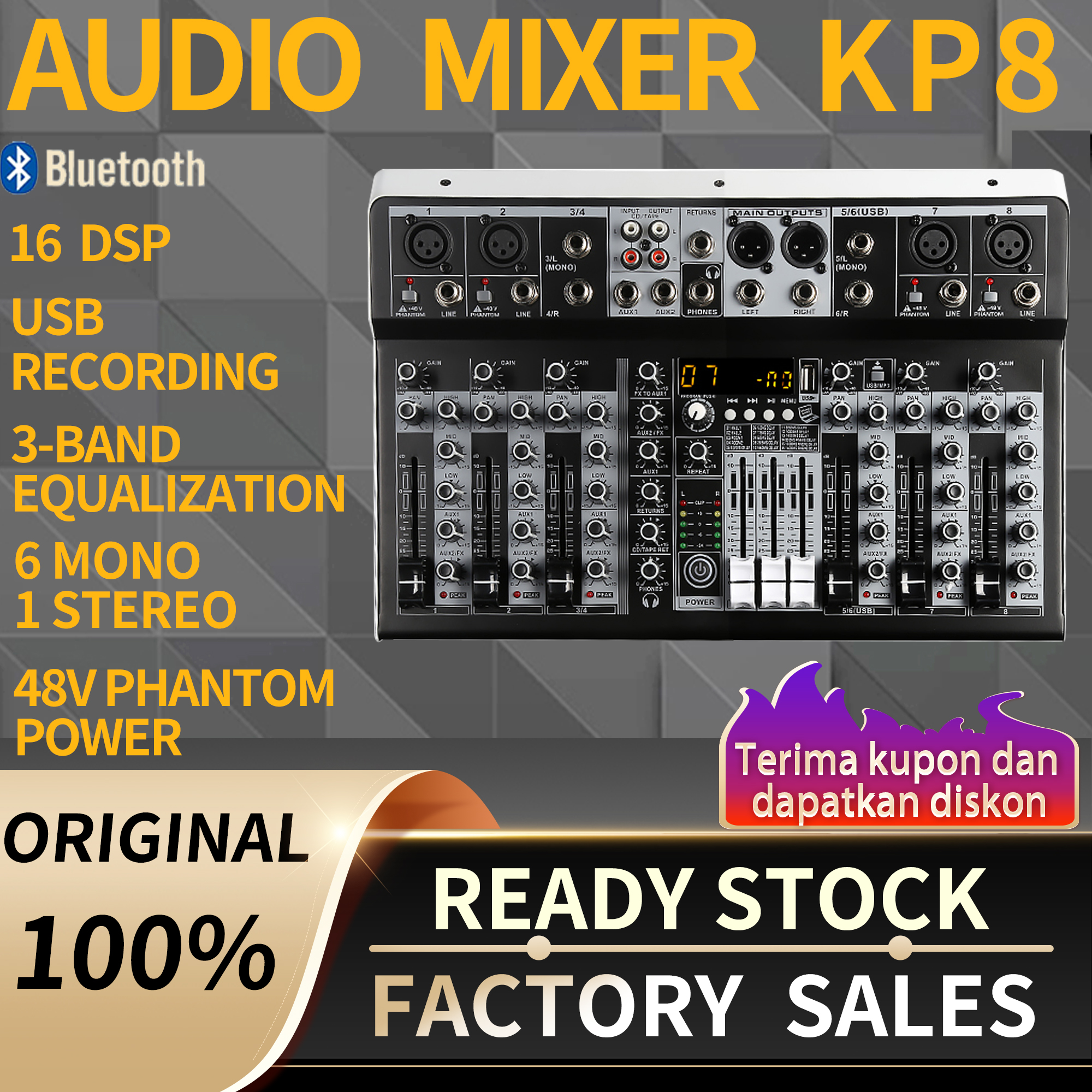 Aibedo KP8 channel professional audio mixer Bluetooth audio dsp USB ...