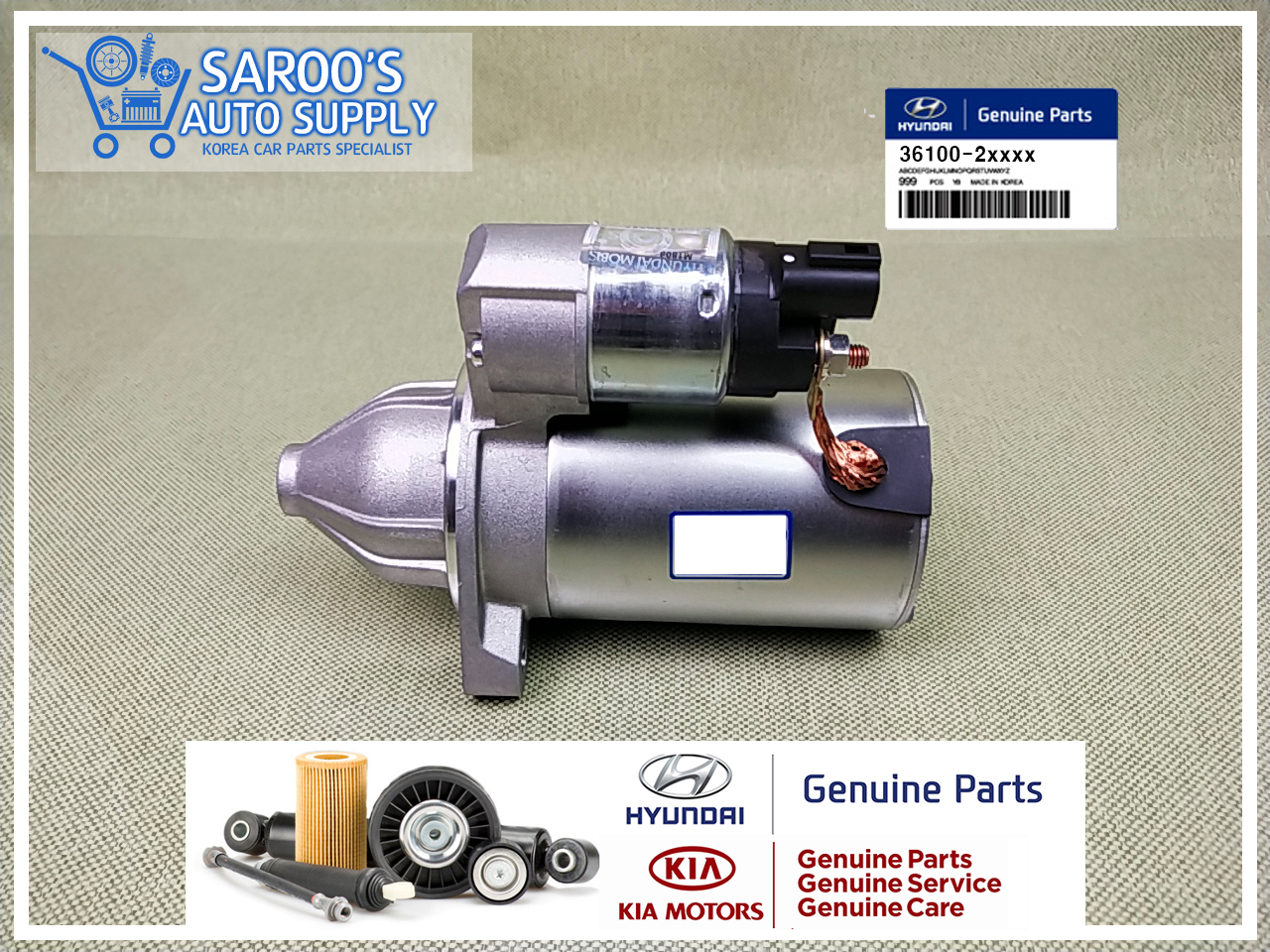 [Gamma] Starter Motor For Hyundai Accent ,Rio , Original Hyundai Parts ...