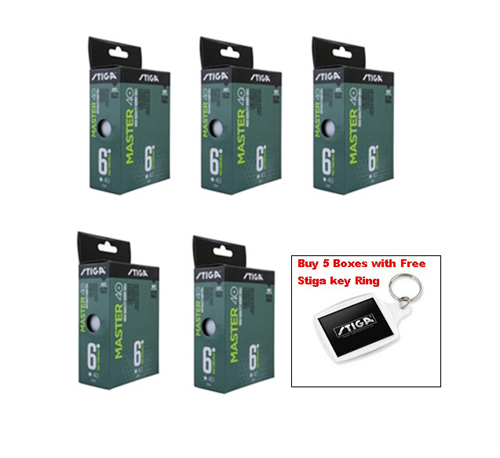 STIGA Master 40+ 1 Star Ball - Box of 6 ( Buy 5 boxes with free Stiga ...