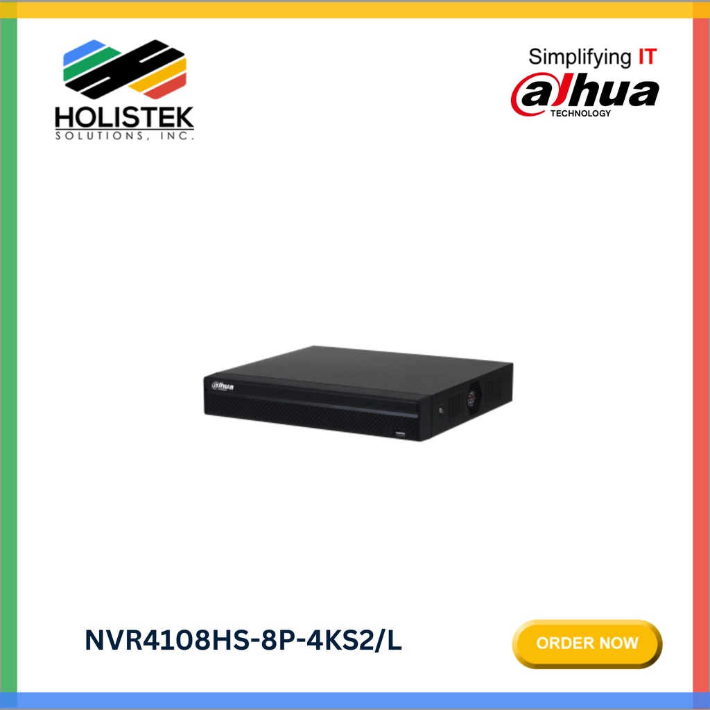 Dahua 8 Channel Compact 8 PoE 4K&H.265 Lite Network Video Recorder ...