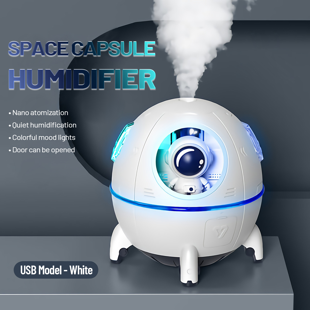 Astronaut Humidifiers for Bedroom, Cool Mist Humidifiers (220ML Water ...