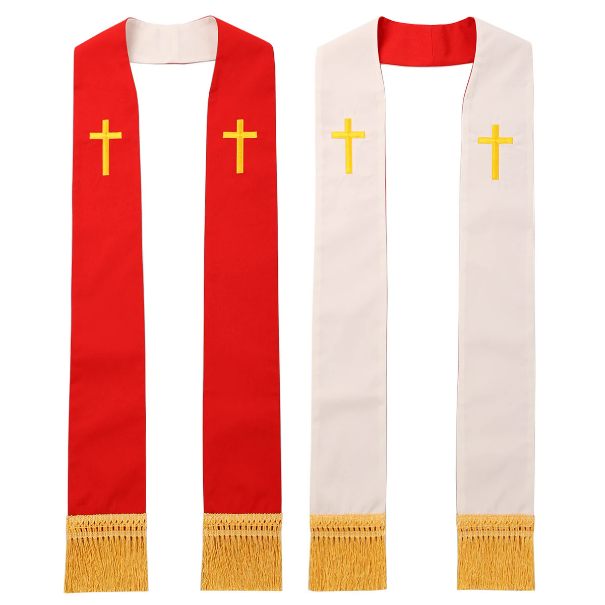 Anglican Priest Stole Clergy Double Sided Unisex s Catholic Mass Pastor ...