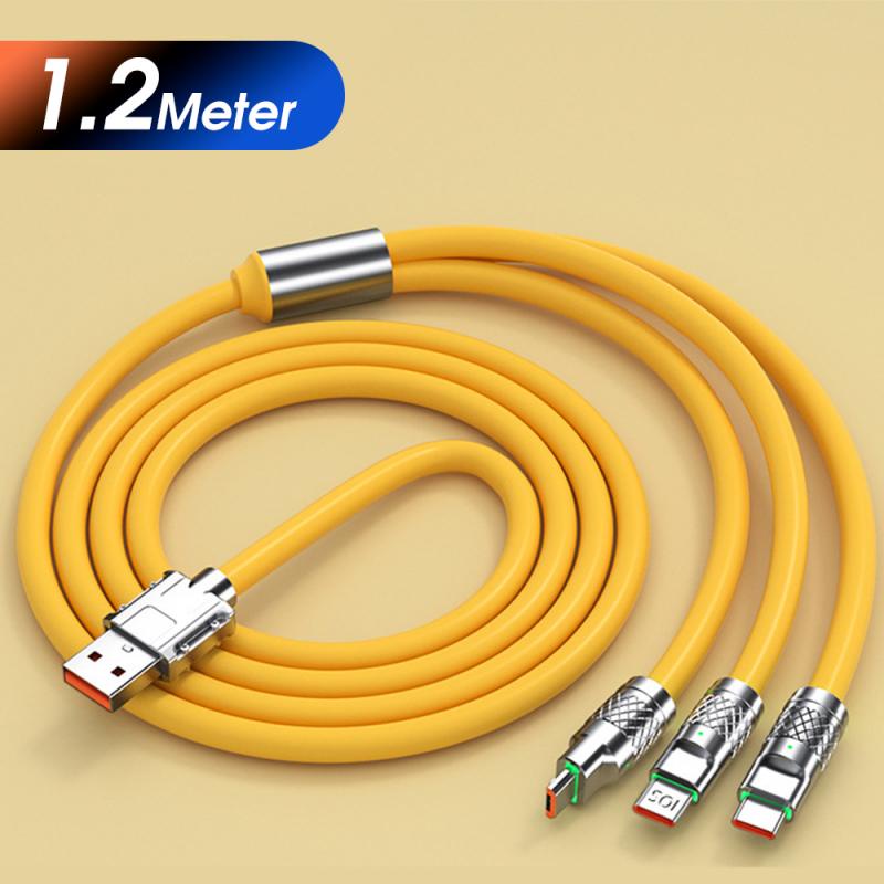 Original USB Liquid Silicone Cable Metal 6A Type C Fast Charge Cable ...