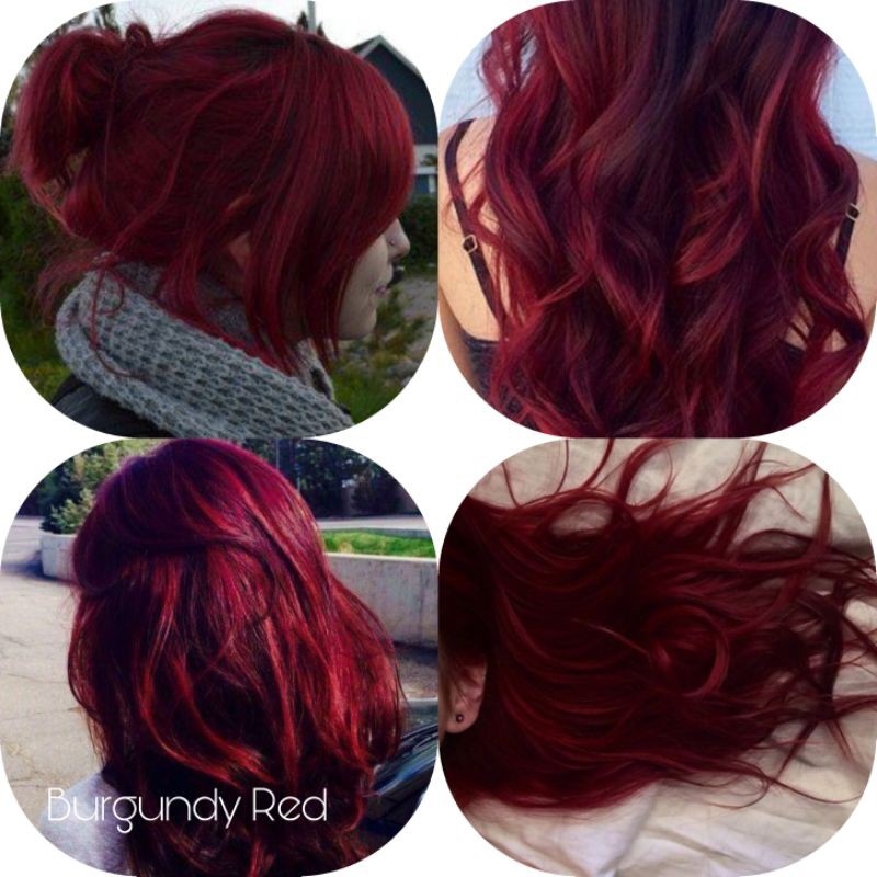Burgundy Red With Oxidizer Hair Color Hair Dye No Need To Bleach ...