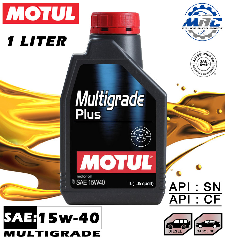 MOTUL MULTIGRADE PLUS 15W-40 4 Liters and 1 Liter GASOLINE and DIESEL ...